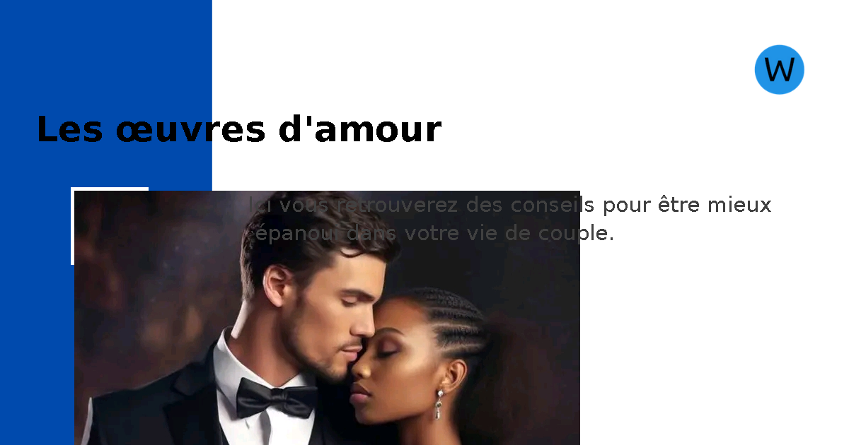 Les œuvres d'amour | Wutsi