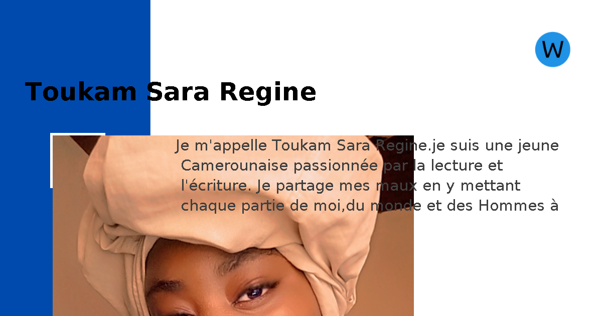 Toukam Sara Regine | Wutsi